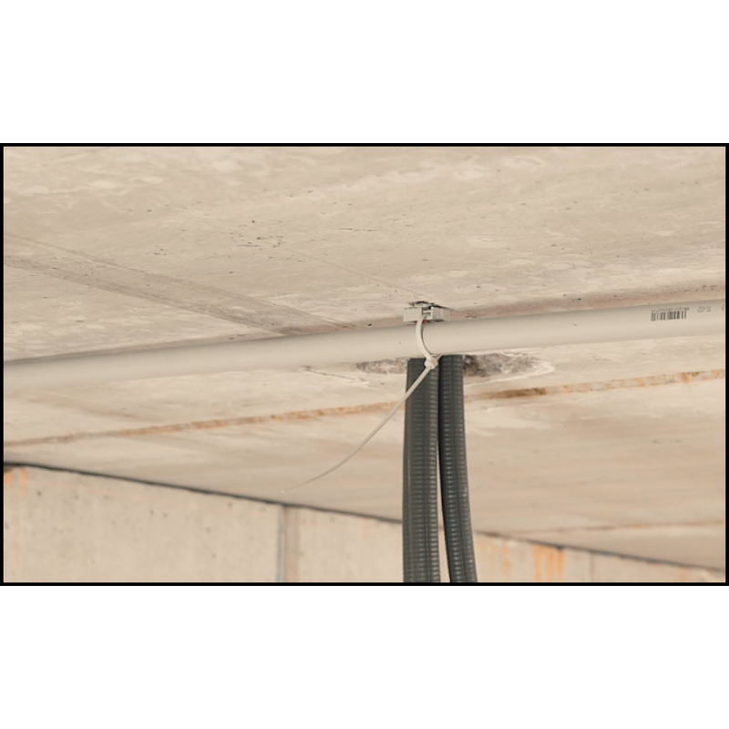 Embase clouable latérale avec collier de serrage TBBL